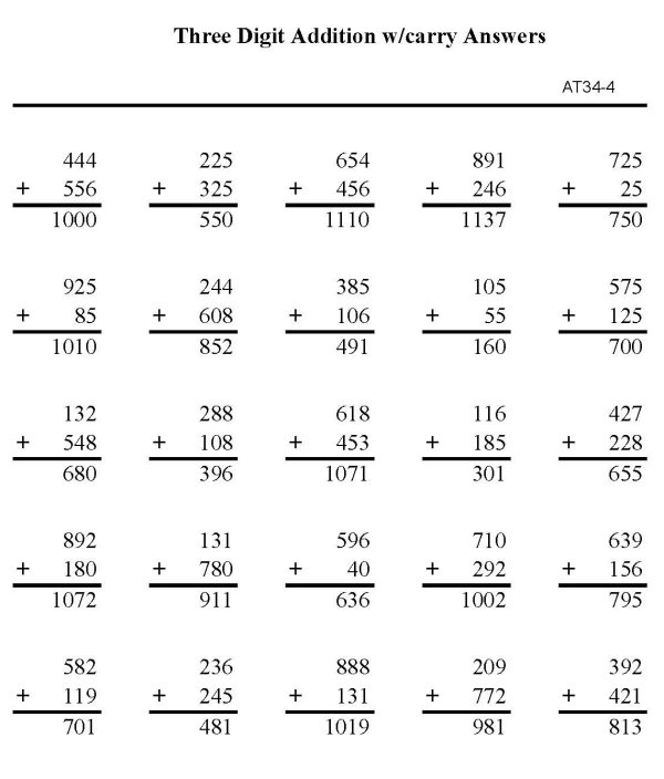 BlueBonkers - Free Math Addition Sheets: Triple Digit Addition p4 ... BlueBonkers - Free Math Addition Sheets: Triple Digit Addition p4 ...