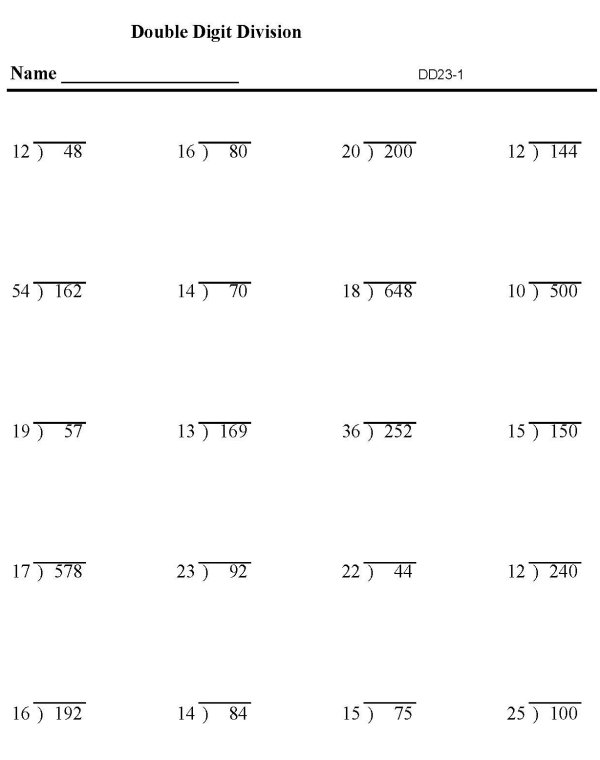 BlueBonkers Division Worksheets Double Digit Division P1 Free BlueBonkers Division Worksheets Double Digit Division P1 Free